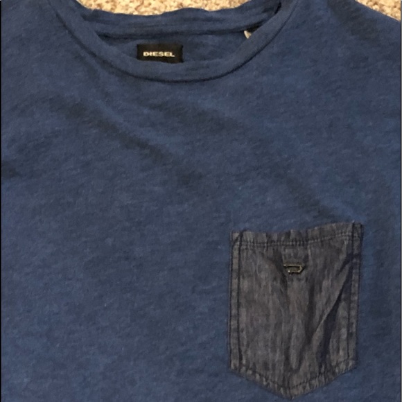Diesel | Shirts | Mens Diesel Denim Pocket T Shirt Smallmedium | Poshmark